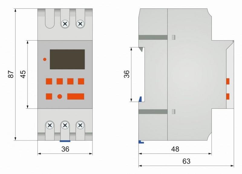 T15EA Таймер недельный ElectrO Т15 цифровой 16А 230В с аккумулятором на ...